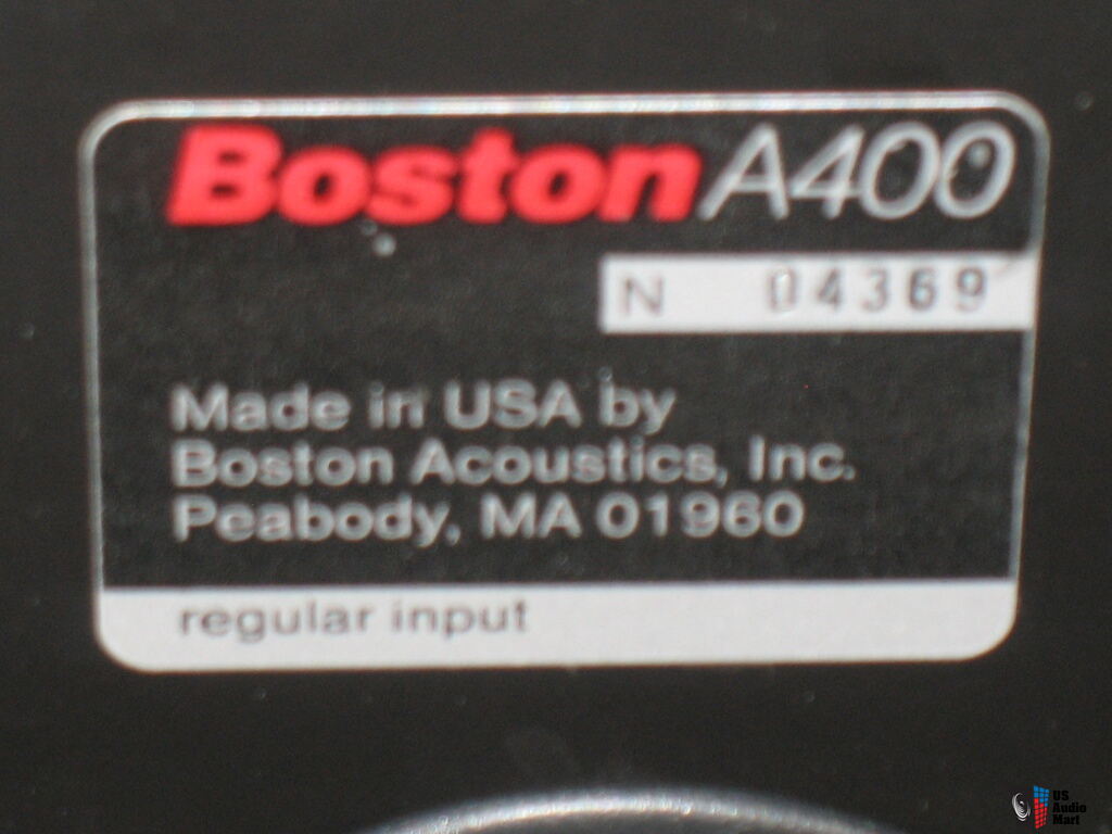 Boston Acoustics A-400 Photo #640785 - US Audio Mart