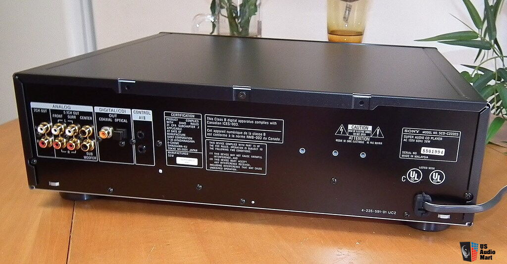 SONY SCD-C222ES SUPER AUDIO CD PLAYER-PRISTINE CONDITION W/REMOTE ...