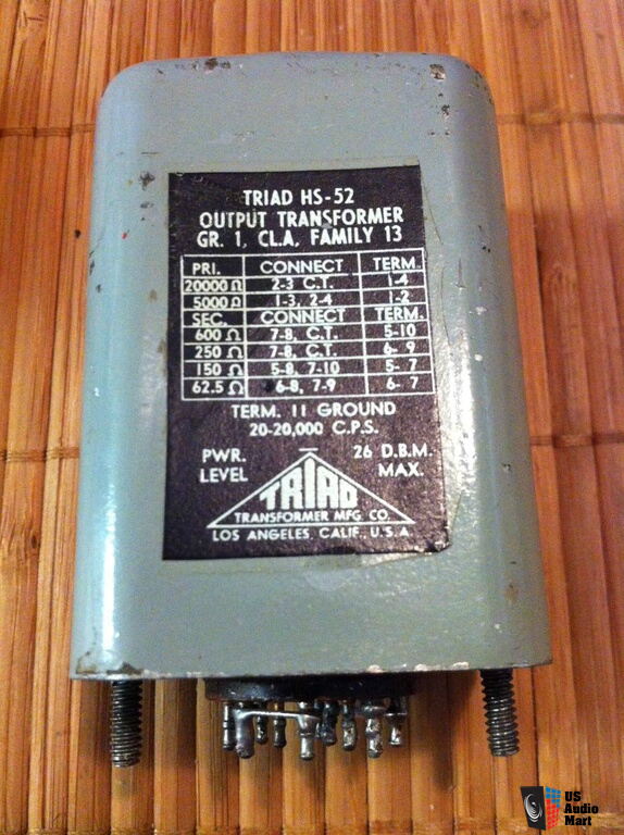 Rare Triad HS-52 Output Transformer for Fairchild 670 or Vacuum Tube ...